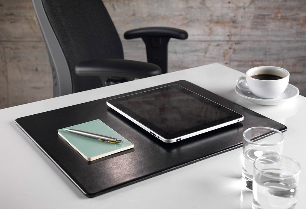 Classic Black Bonded Leather Conference Table Pad – Zale Yardley