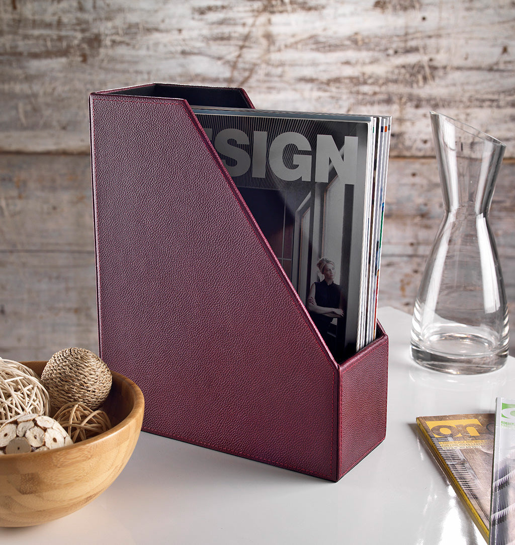 Deluxe Top Grain Leather A4 Magazine Rack – Zale Yardley