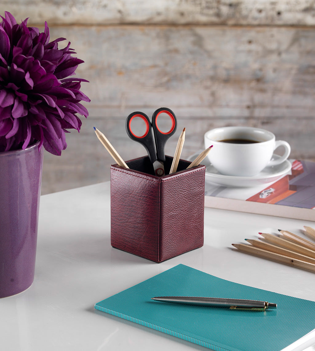Deluxe Top grain Leather Pen Cup – Zale Yardley